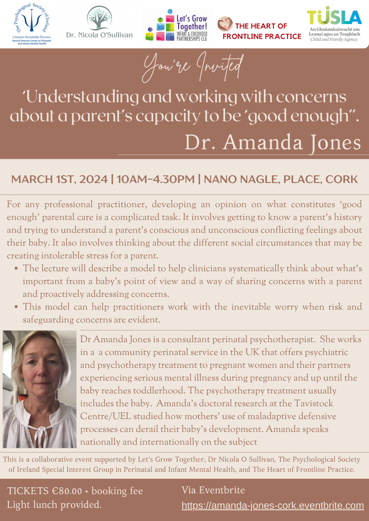 Dr. Amanda Jones comes to Cork March 2024 – Let's Grow Together