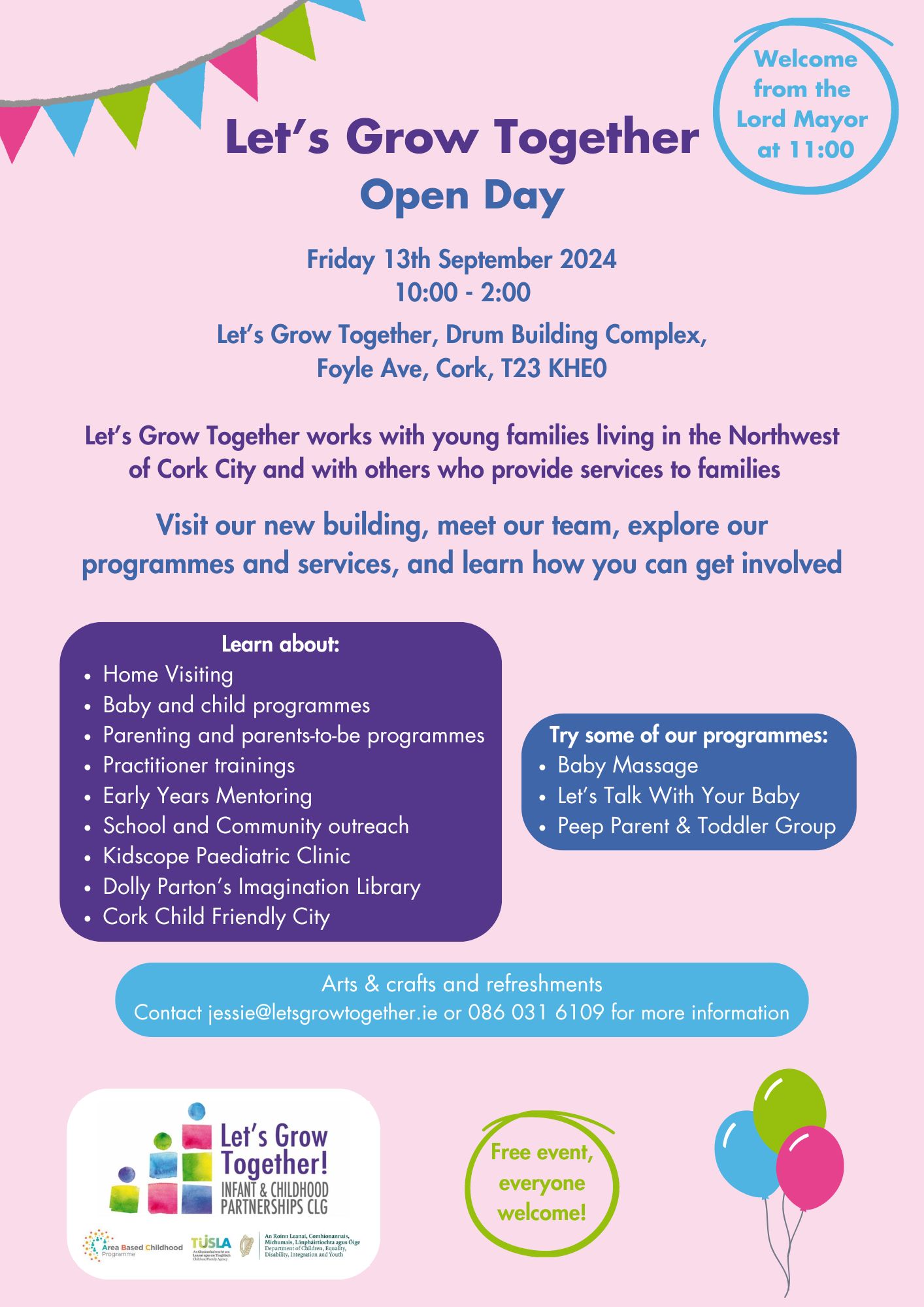Open Day 13th September 2024 – Let's Grow Together